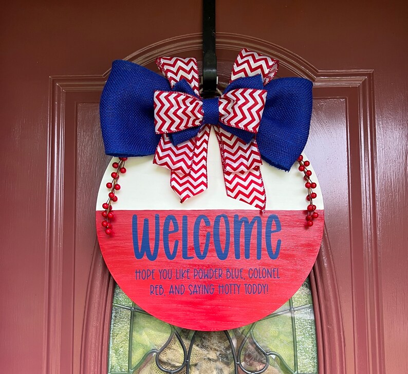Ole Miss Rebels Door Hanger With Funny Saying - Ole Miss Door Hanger - Etsy
