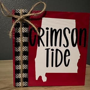 Alabama Tray Tabletop Decor Set - Alabama Crimson Tide Tabletop Decor ...
