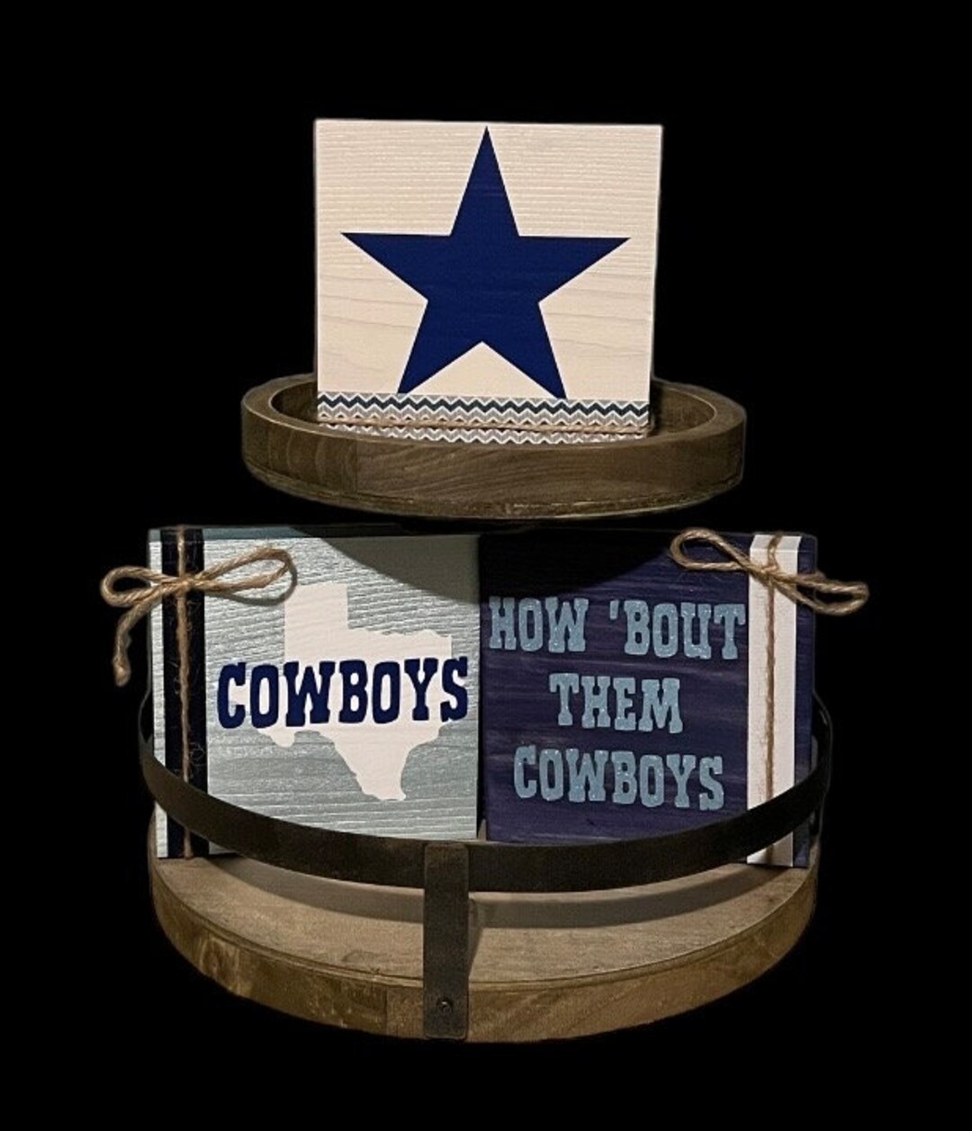 Dallas Cowboys Tray Tabletop Decor Set - Dallas Cowboys Tabletop Decor ...