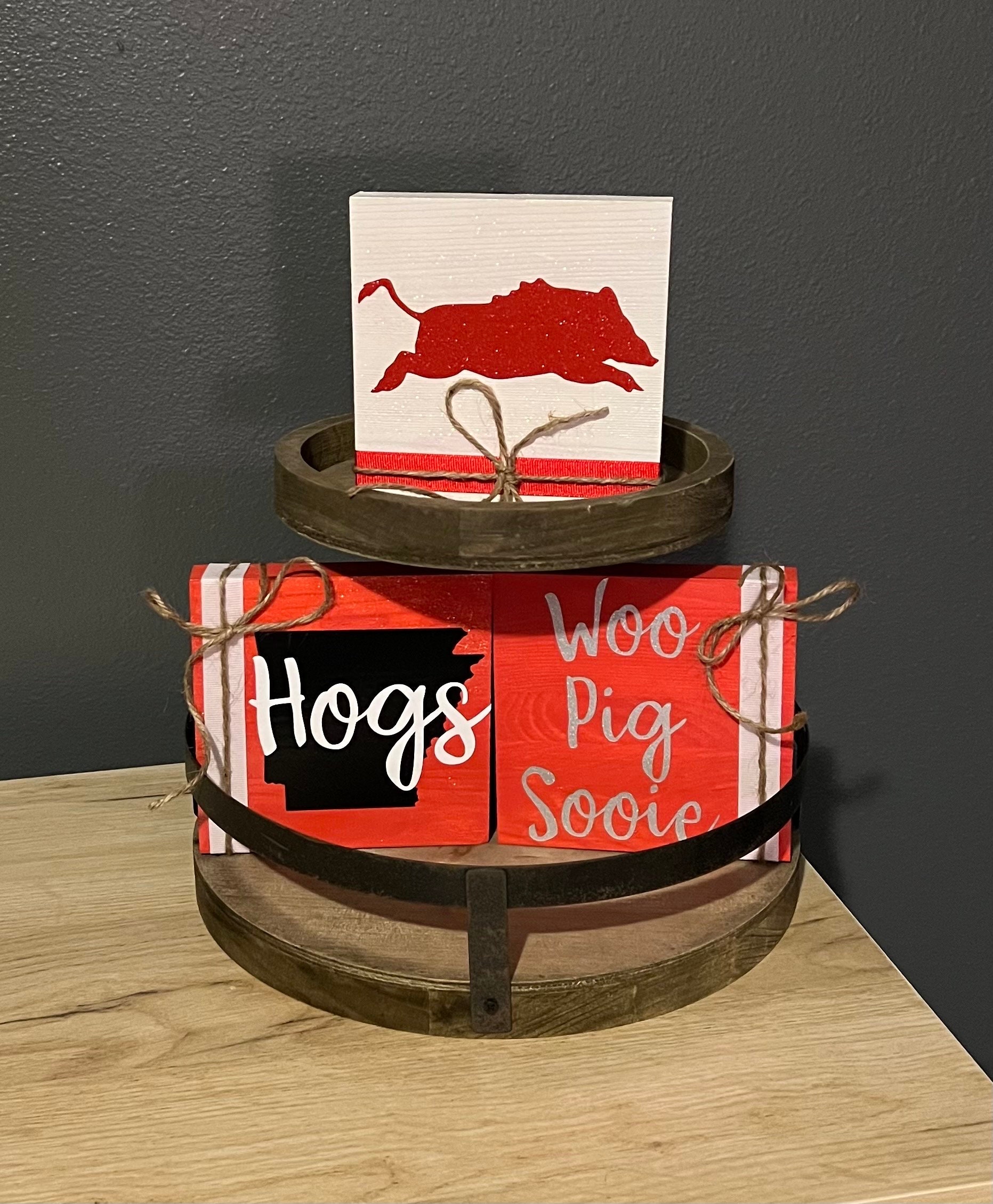 Arkansas Razorbacks Tray Tabletop Decor Set Arkansas Razorbacks ...