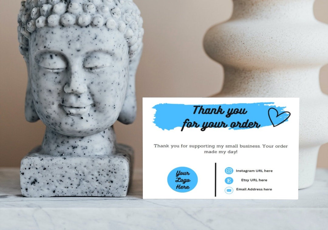 Editable Thank You Business Card Template Printable Thanks for Your ... Editable Thank You Business Card Template Printable Thanks for Your ...