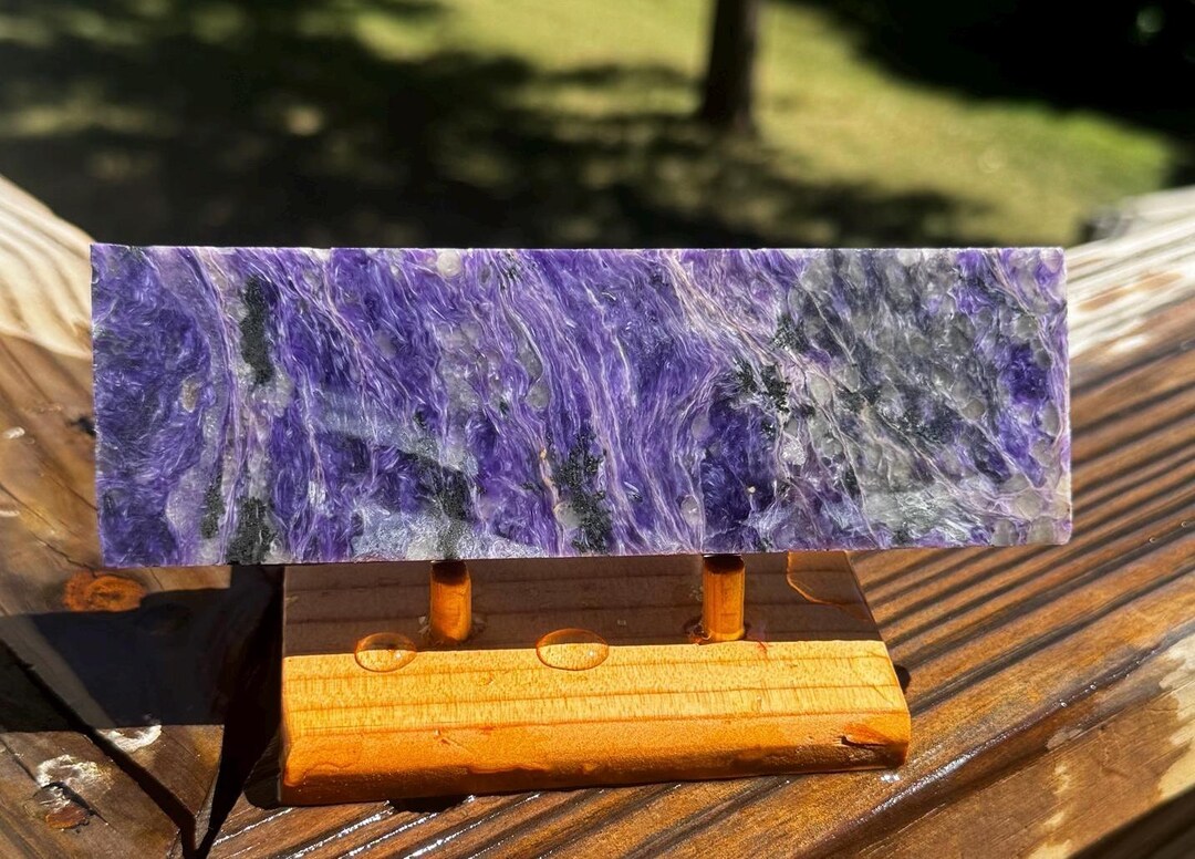 Charoite Slab rough, Unpolished, Specimen - Etsy