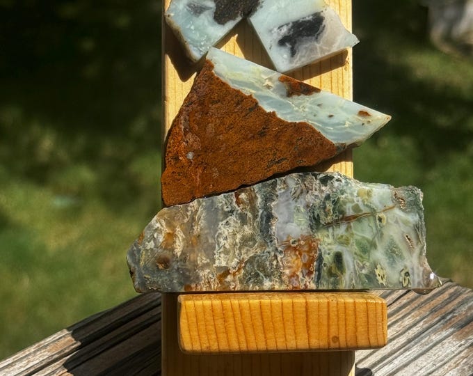 Three Small Slabs: BC Ocean Picture Stone, Utah Sky and Ocean Jasper ...