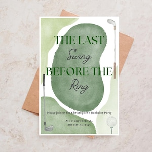 Golf Wedding/party Digital Invitation - Etsy
