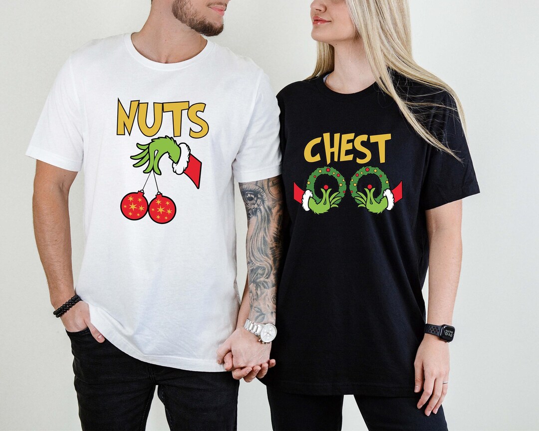 Chestnuts Shirts - Funny Couples Christmas Shirts - Chest and Nuts ...