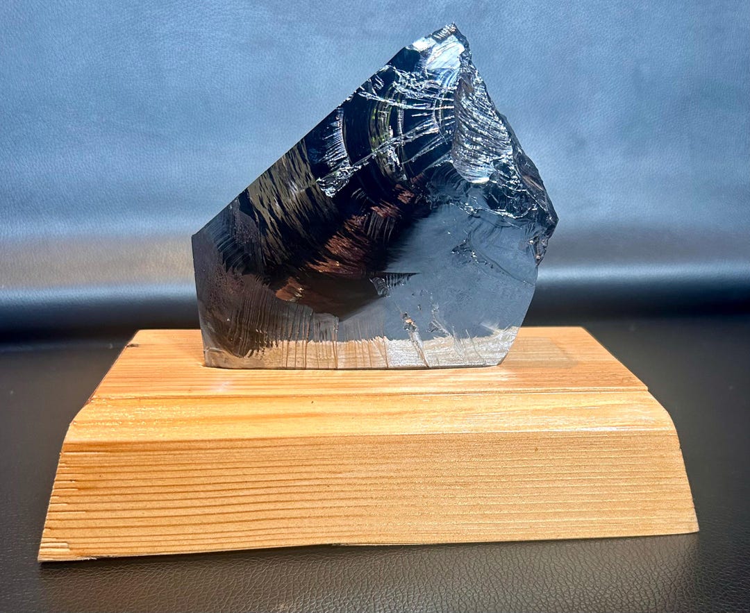 Silicon Crystal Ingot Chunk 1 Lb 2 Oz. Si Display Art W/ Handmade ...