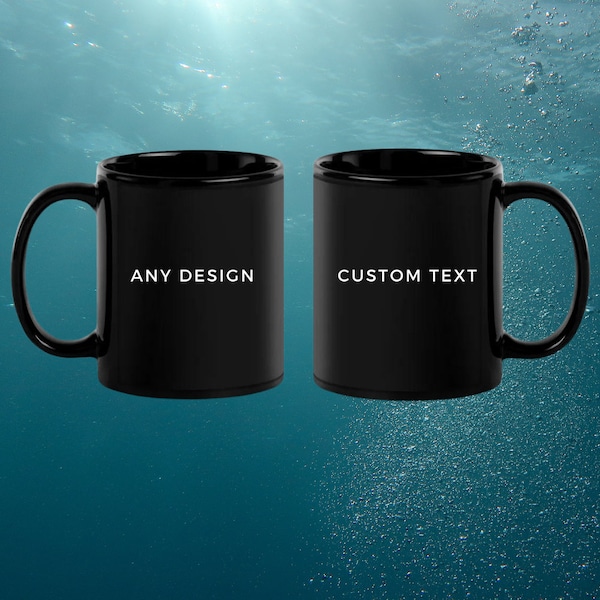 Custom Black Mug - Etsy