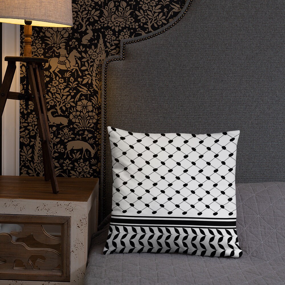 Palistinian Arabic Kufiya Pattern Customized Throw Pillow - Etsy