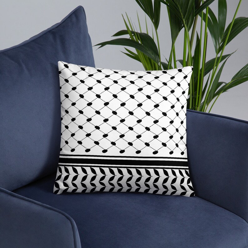 Palistinian Arabic Kufiya Pattern Customized Throw Pillow - Etsy