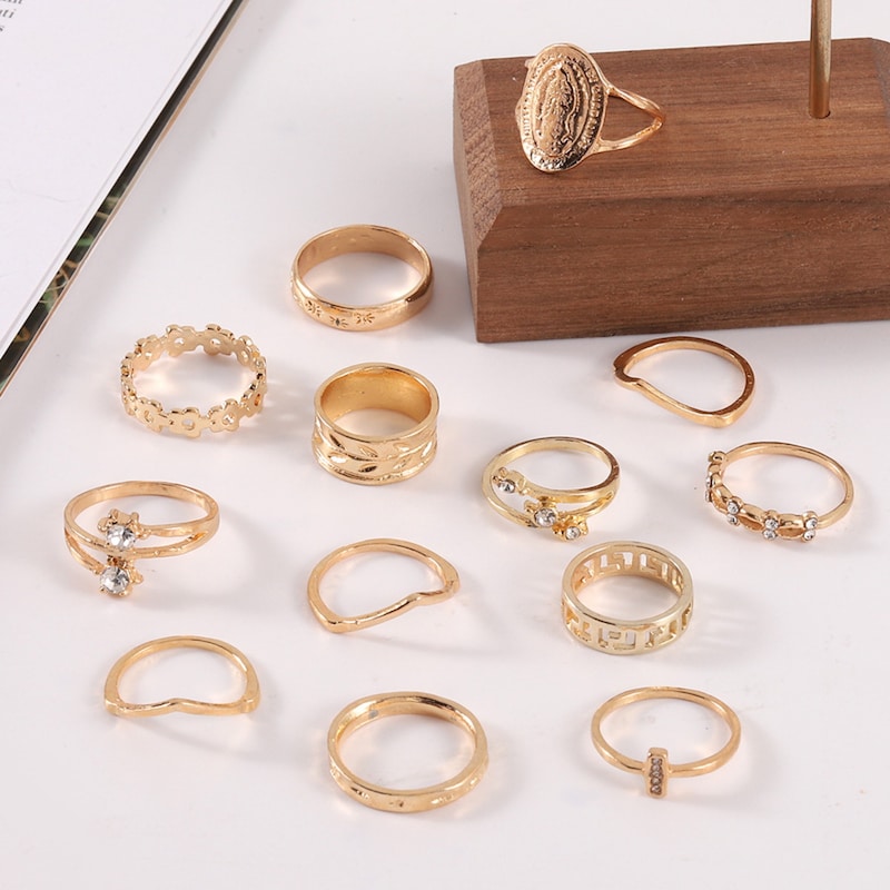 Gold Ring Set - Etsy