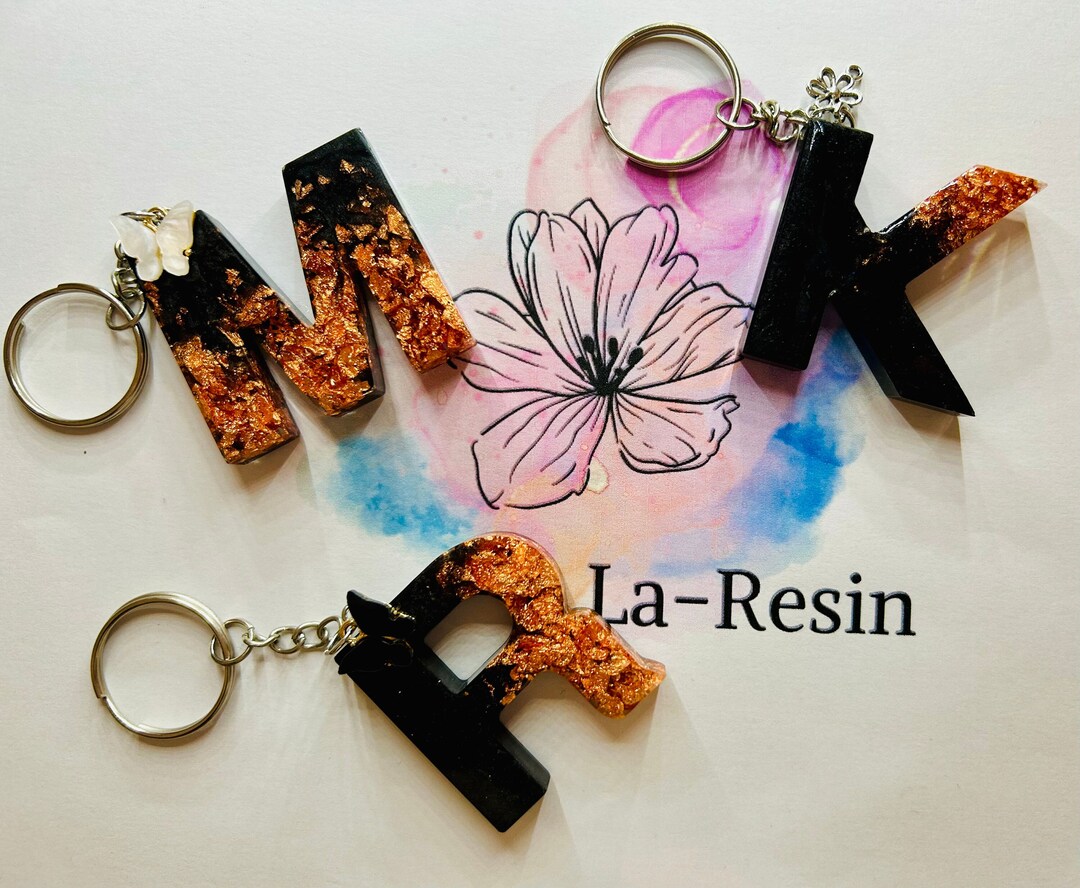 Homemade Personalised Resin Keyrings - Etsy