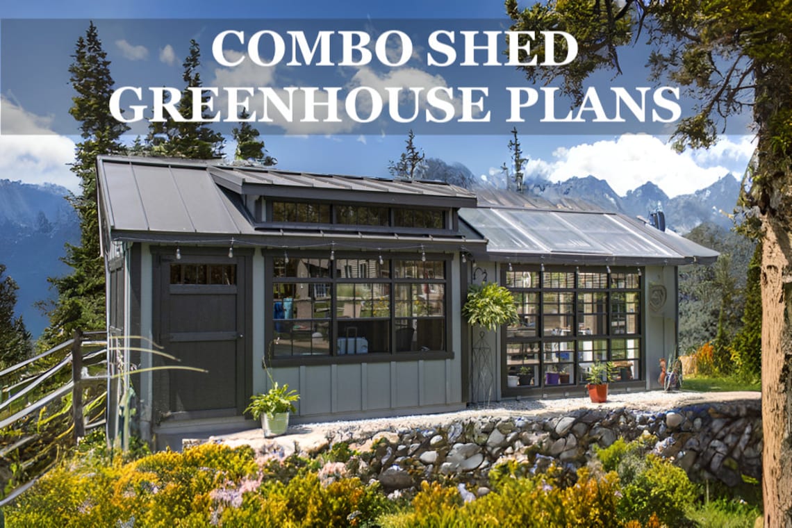 Combo Shed Greenhouse Plans - #1 Best Design - Etsy