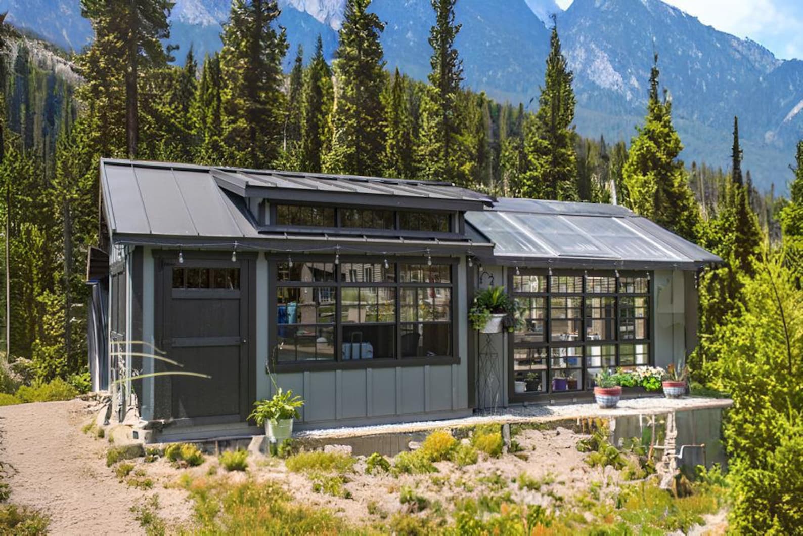 Modern Combo Shed Greenhouse Plans: 12' X 28' (PDF) - Etsy