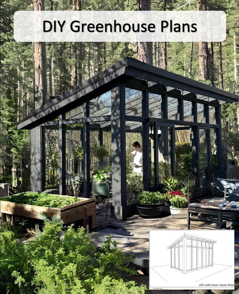 Elegance Garden Room Greenhouse Plans: DIY Oasis (PDF) - Etsy
