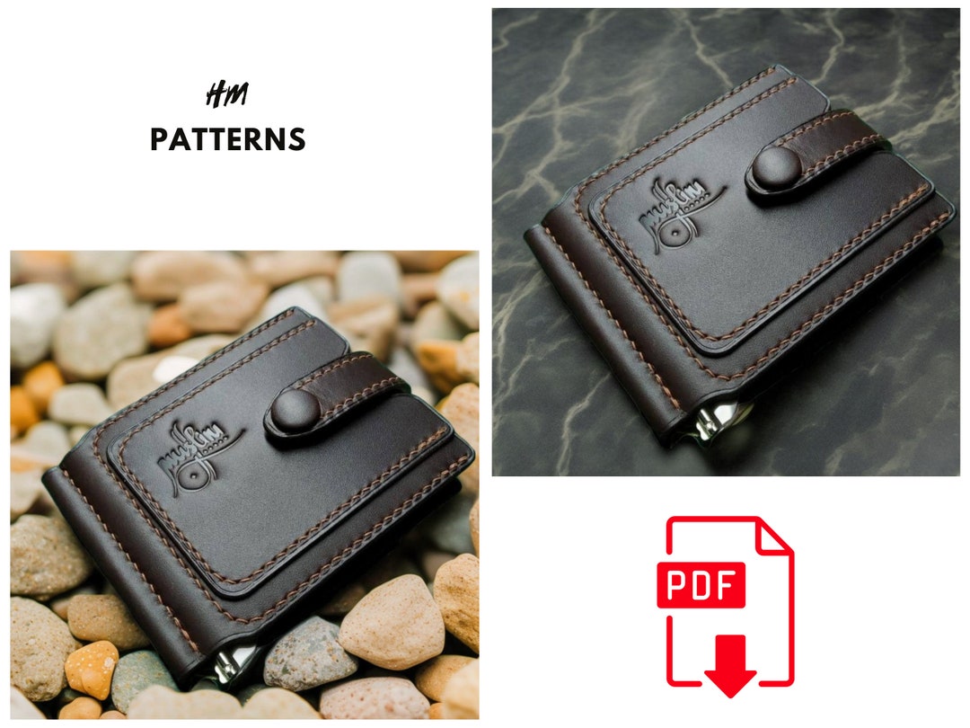 Classic Wallet Money Clip Whit Button, Belt Wallet,personalized Wallet ...