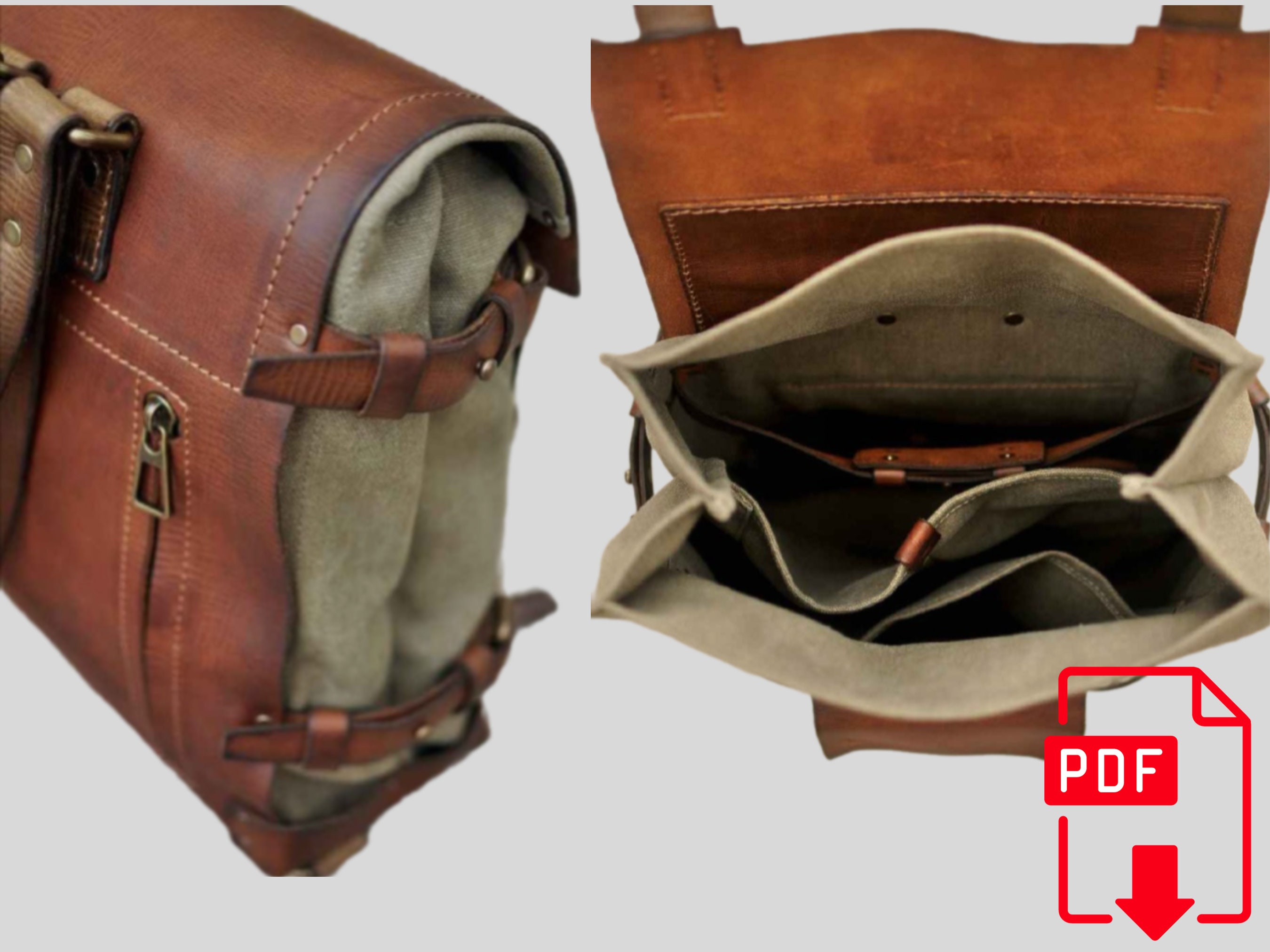 Leather Bag Pattern Pdf, Backpack Pattern Pdf, Backpack Leather Bag Pattern, Backpack Pattern ...