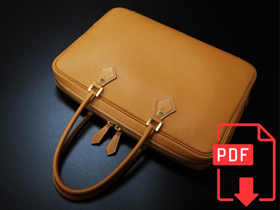 Briefcase Bag Pattern, DIY Leather, Downloadable PDF, Leather Bag ...