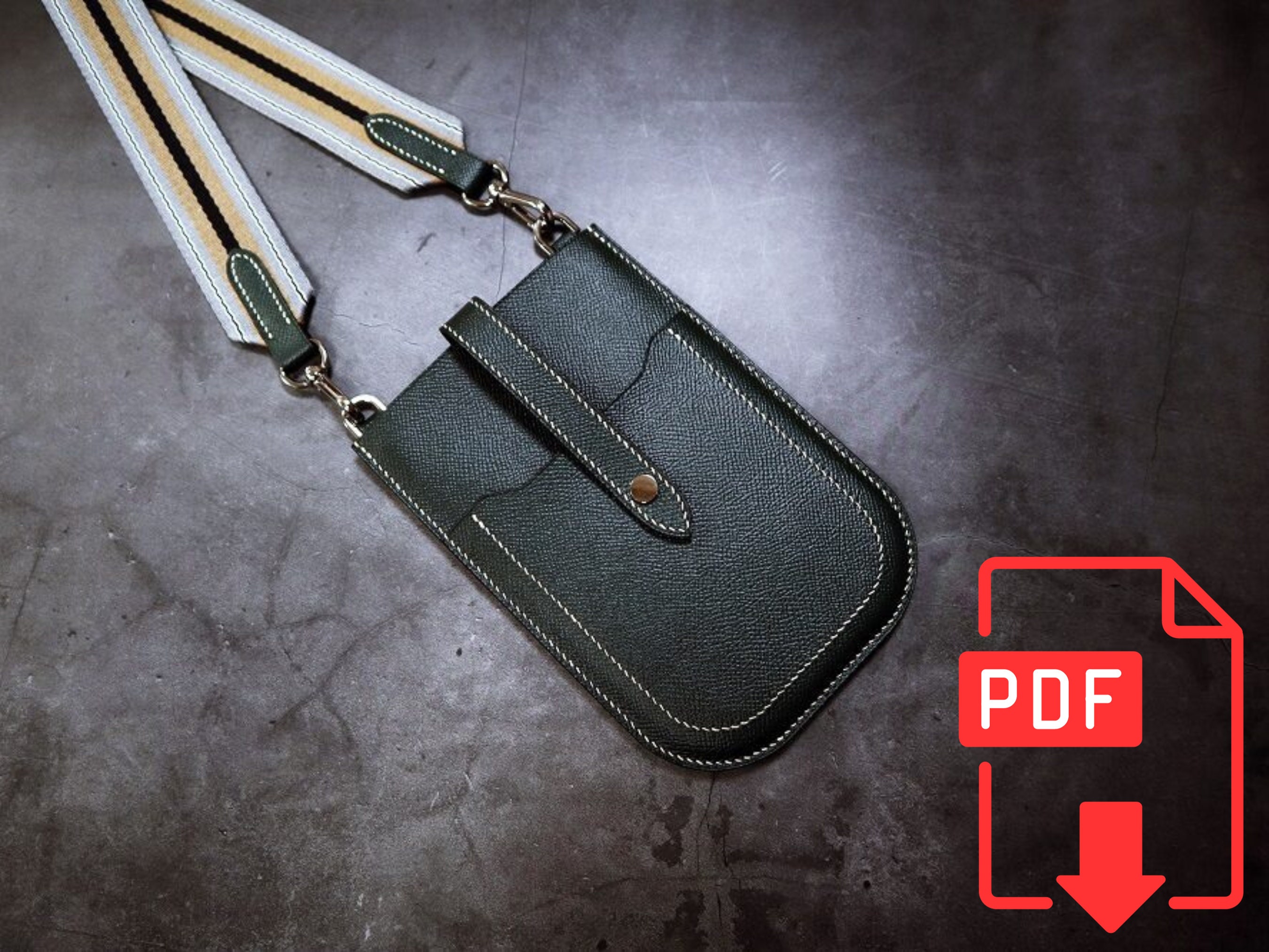 Crossbody Phone Bag,leather Pattern Pdf,digital Crossbody,download PDF ...