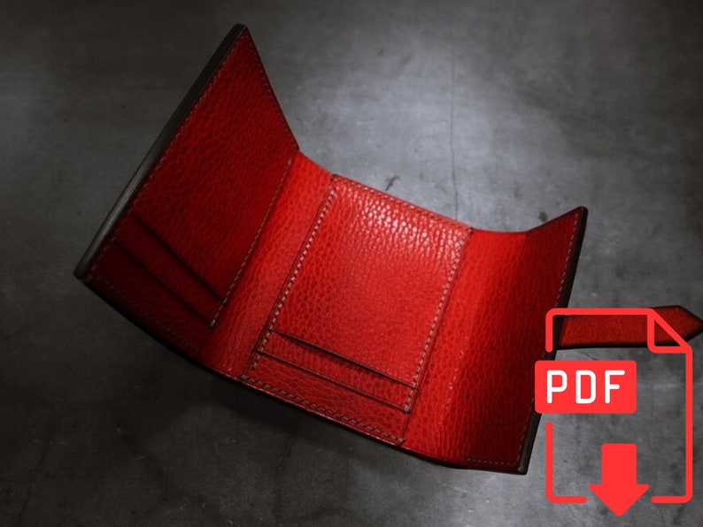 Tri-fold Leather Wallet Digital Pattern for Women,wallet PDF - Etsy