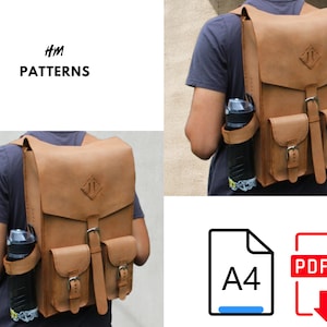 Leather Bag Pattern Pdf, Backpack Pattern Pdf, Backpack Leather Bag ...