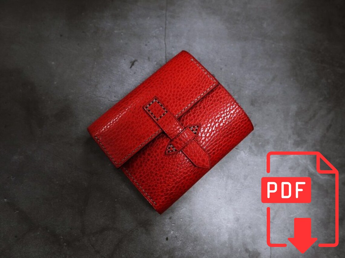 Tri-fold Leather Wallet Digital Pattern for Women,wallet PDF - Etsy