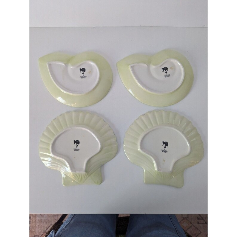 4 Sea Shell Plates Kate Williams Global Design Connections - Etsy