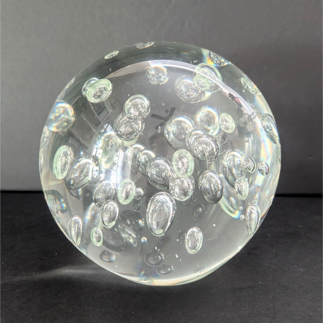 HUGE 6 Clear Glass Globe Orb Paperweight Crystal Ball Bubbles - Etsy