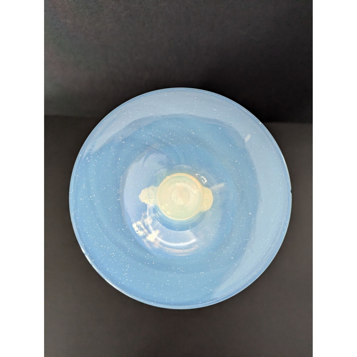 Empoli Stelvia Romantica Blue Opaline Glass Vase With Twisted Hook Stem ...