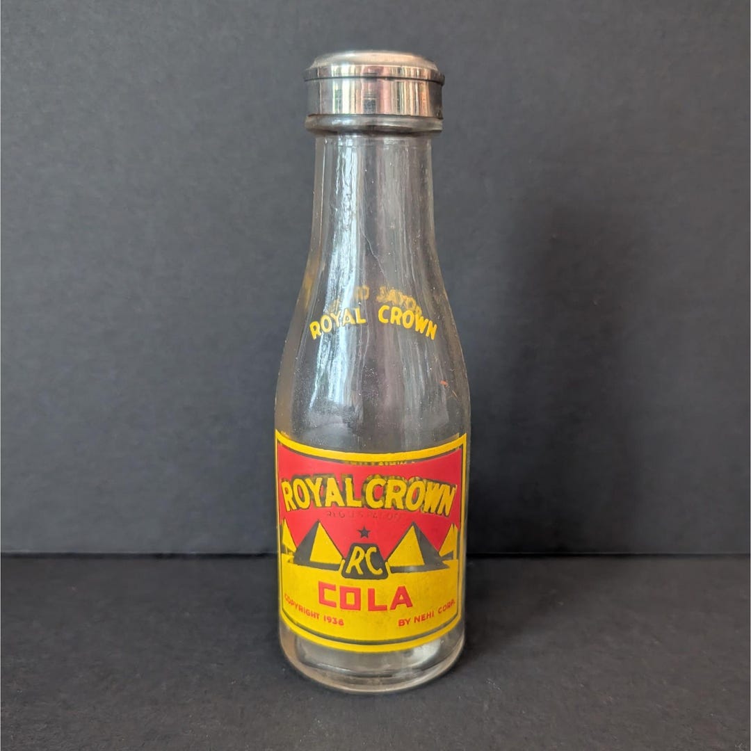 Vintage Royal Crown RC Cola Glass Bottle Shaker With Metal Lid - Etsy