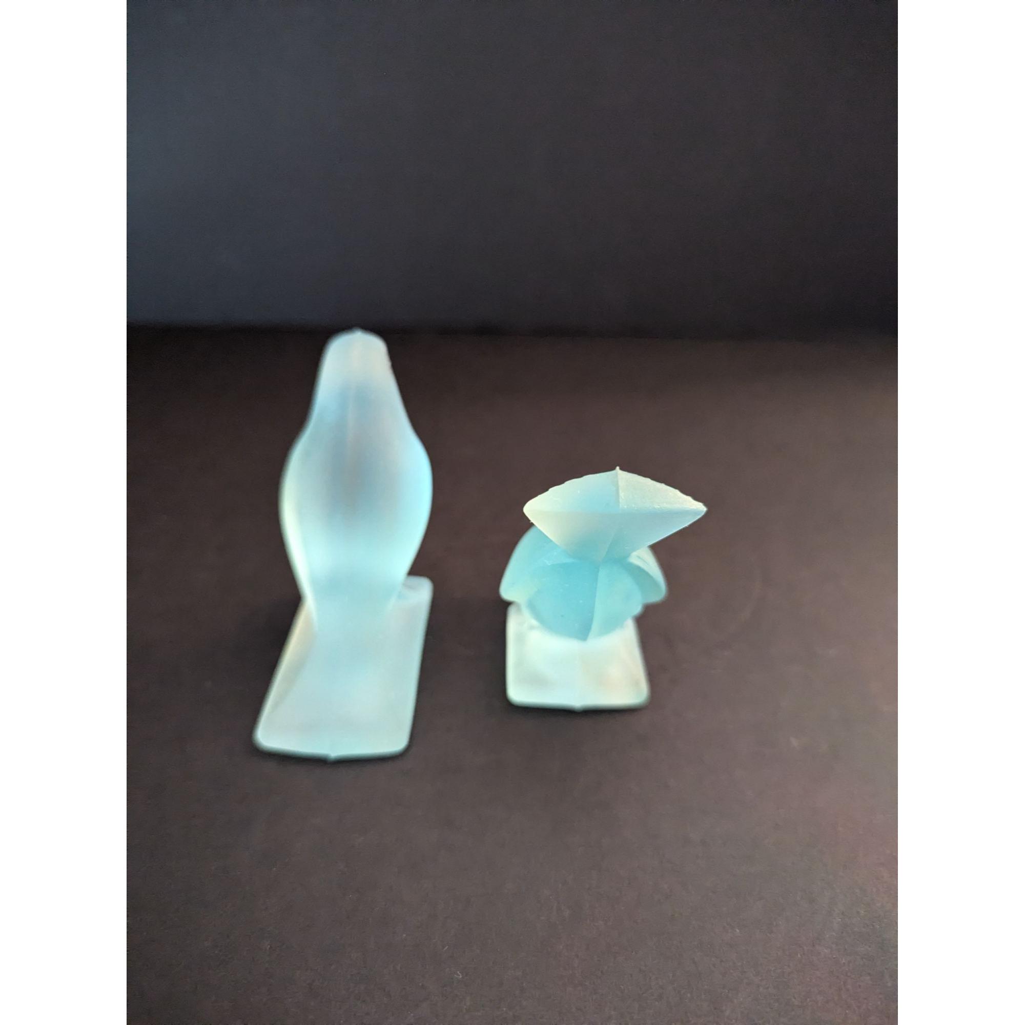 Vintage Smith Glass Blue Satin Glass Bird Figurines Set of 2 - Etsy