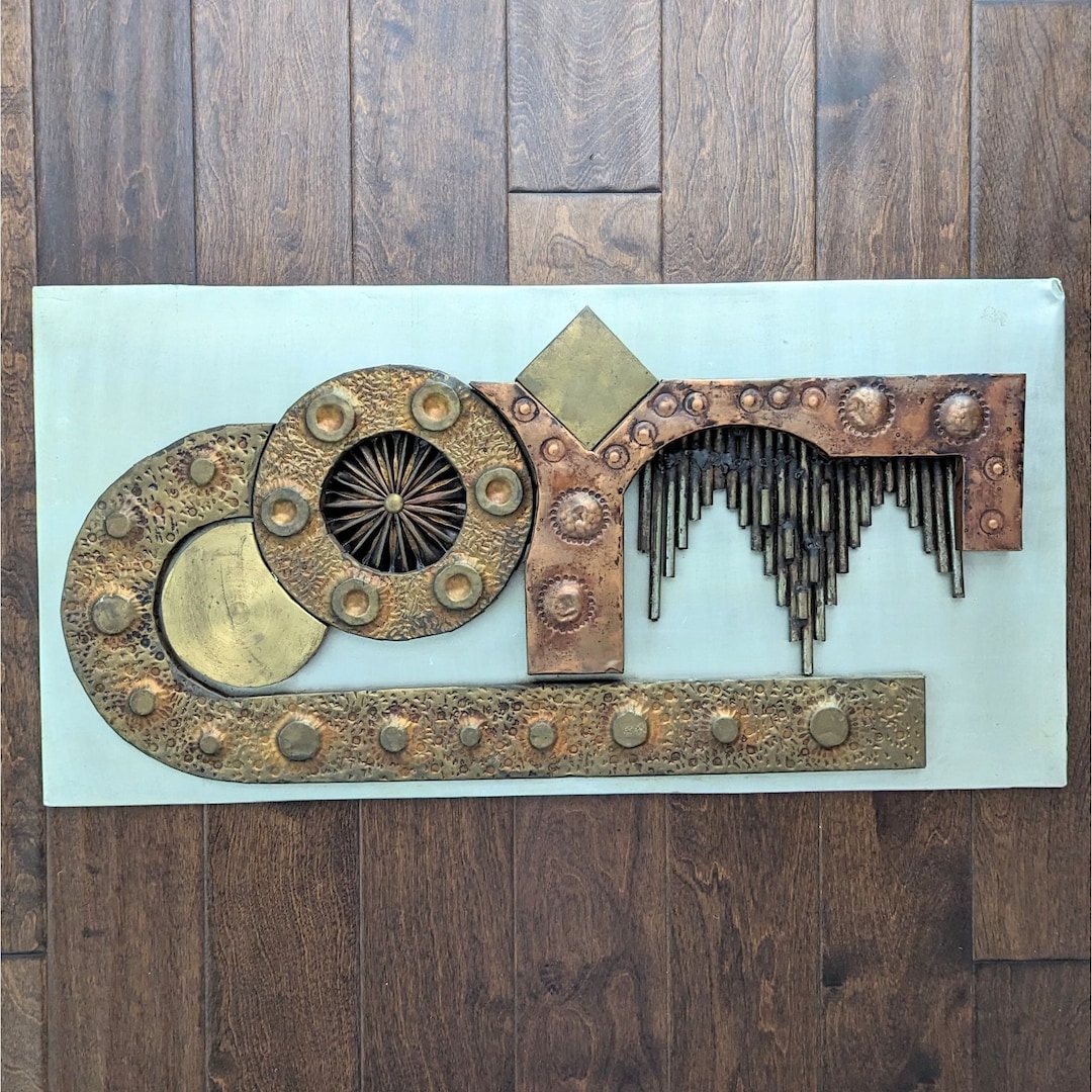Mid Century Stephen Chun Brutalist Art Wall Sculpture Decor 31" X 15.5 ...