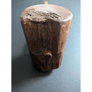 Vintage Primitive Handmade Wooden Mallet Hand Tool 13" Long - Etsy