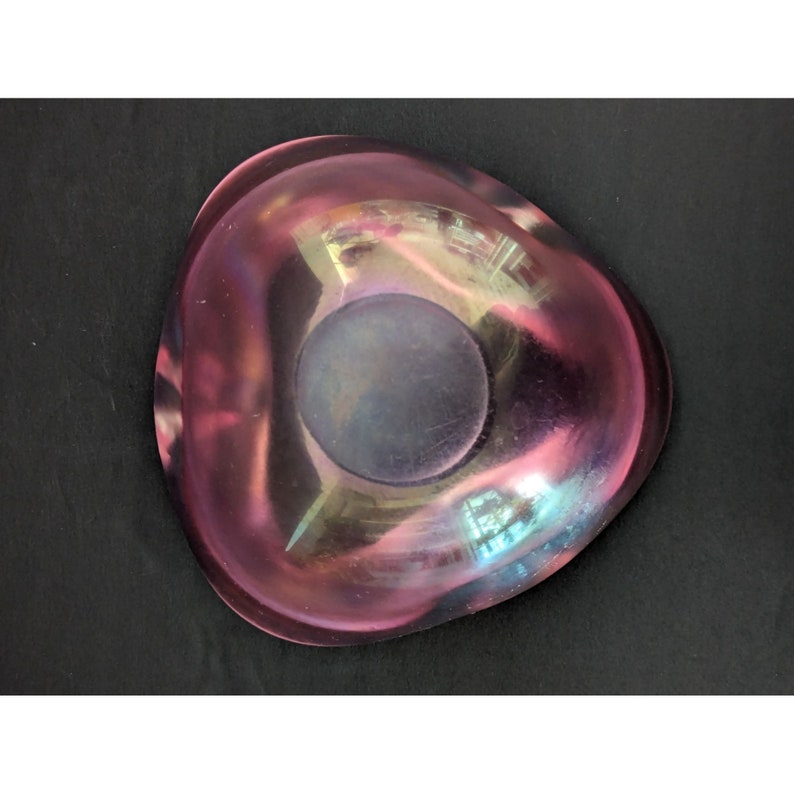 Murano Alfredo Barbino Pink Iridato Tri Lobed Bowl *READ* - Etsy