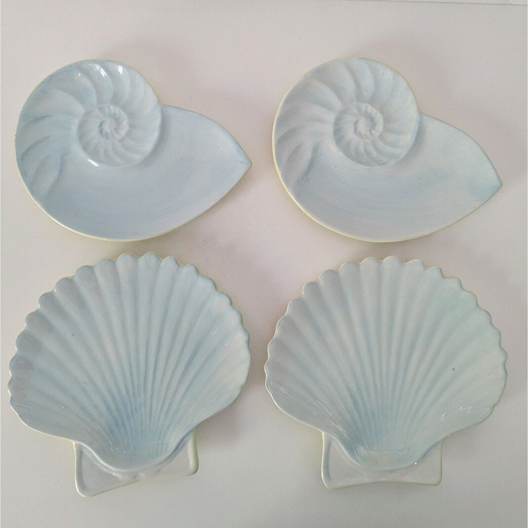 4 Sea Shell Plates Kate Williams Global Design Connections - Etsy