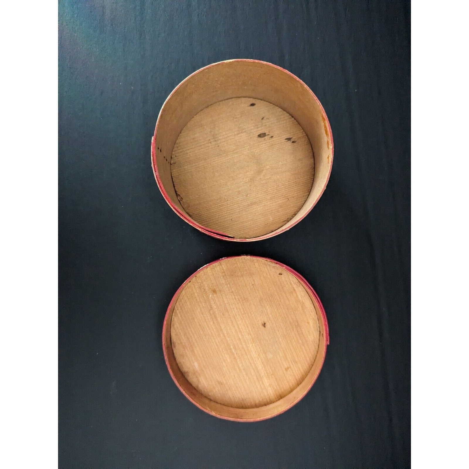 VTG Hand Painted German Wood Band Box Bride & Groom Volkskunst Wallach ...