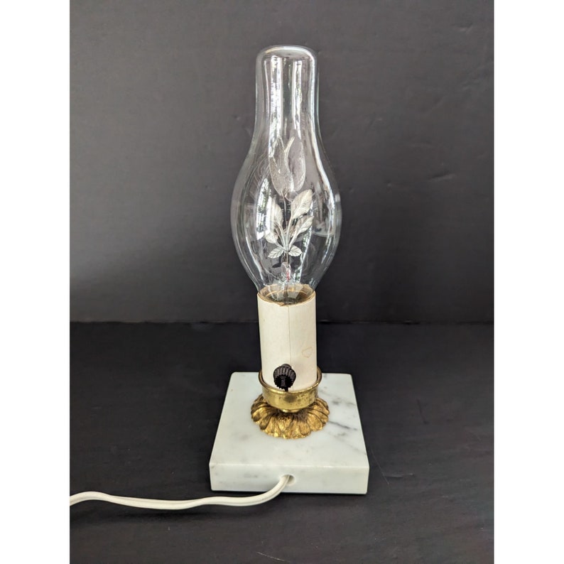 Vtg Aerolux Style Neon Flower Light Bulb Swallow Bird Floral Marble ...
