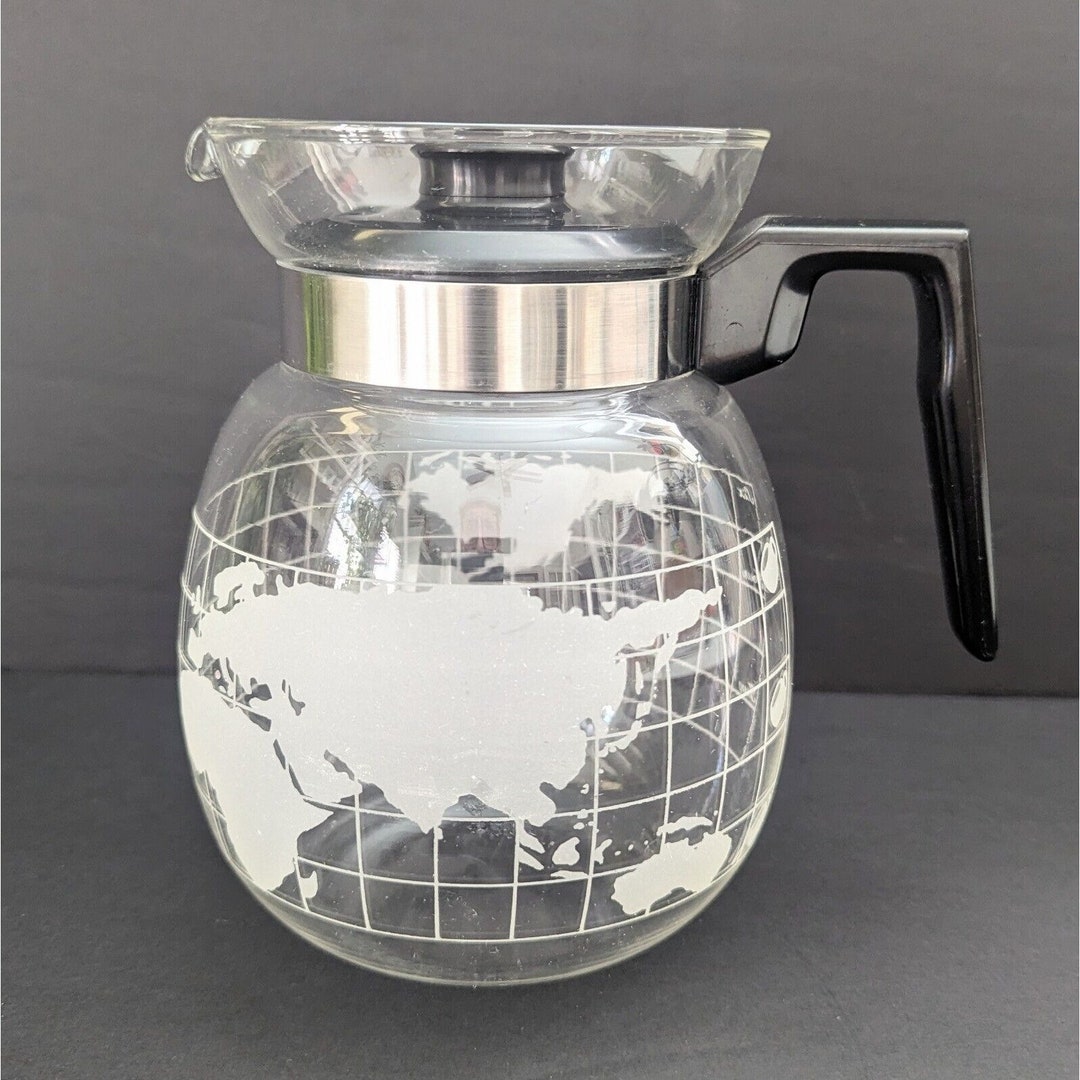 Nestle Nescafe World Globe Glass Carafe Coffee Pot 1979 Vintage - Etsy