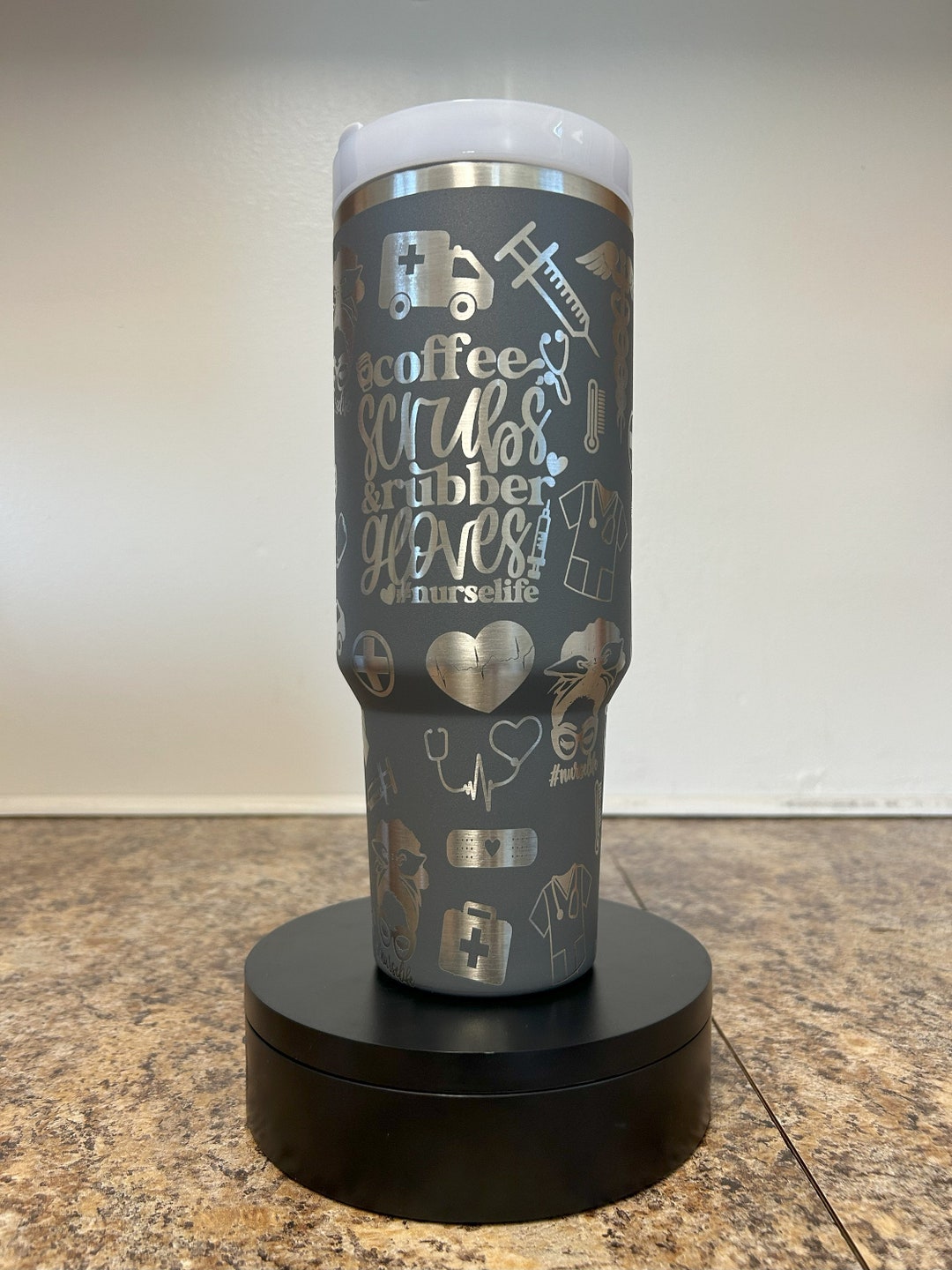 Engraved 40 Oz Tumbler Nurse Scrub - Etsy