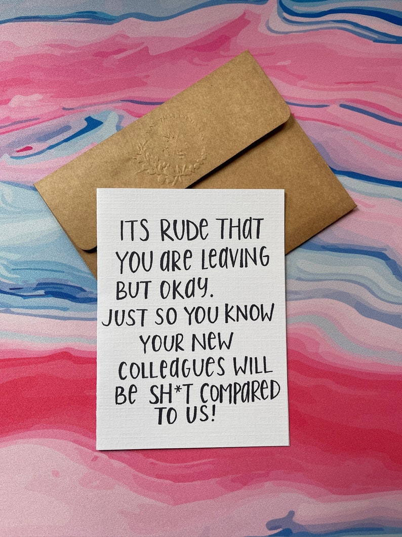 Farewell Its Rude That You Are Leaving ... - Etsy