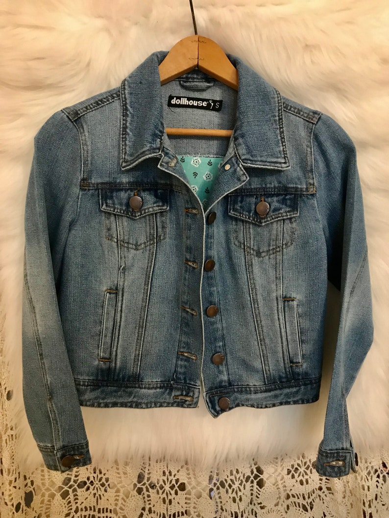Custome Embroidered Ladies Denim Jacket Sz Small - Etsy