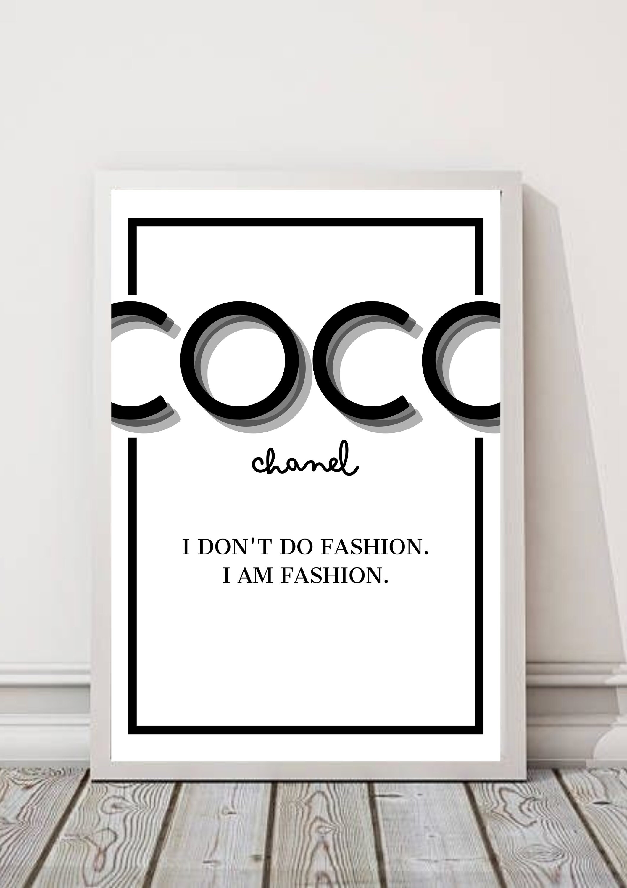 Coco Chanel PRINTABLE Artwork With Quote Downloadable Prints - Etsy