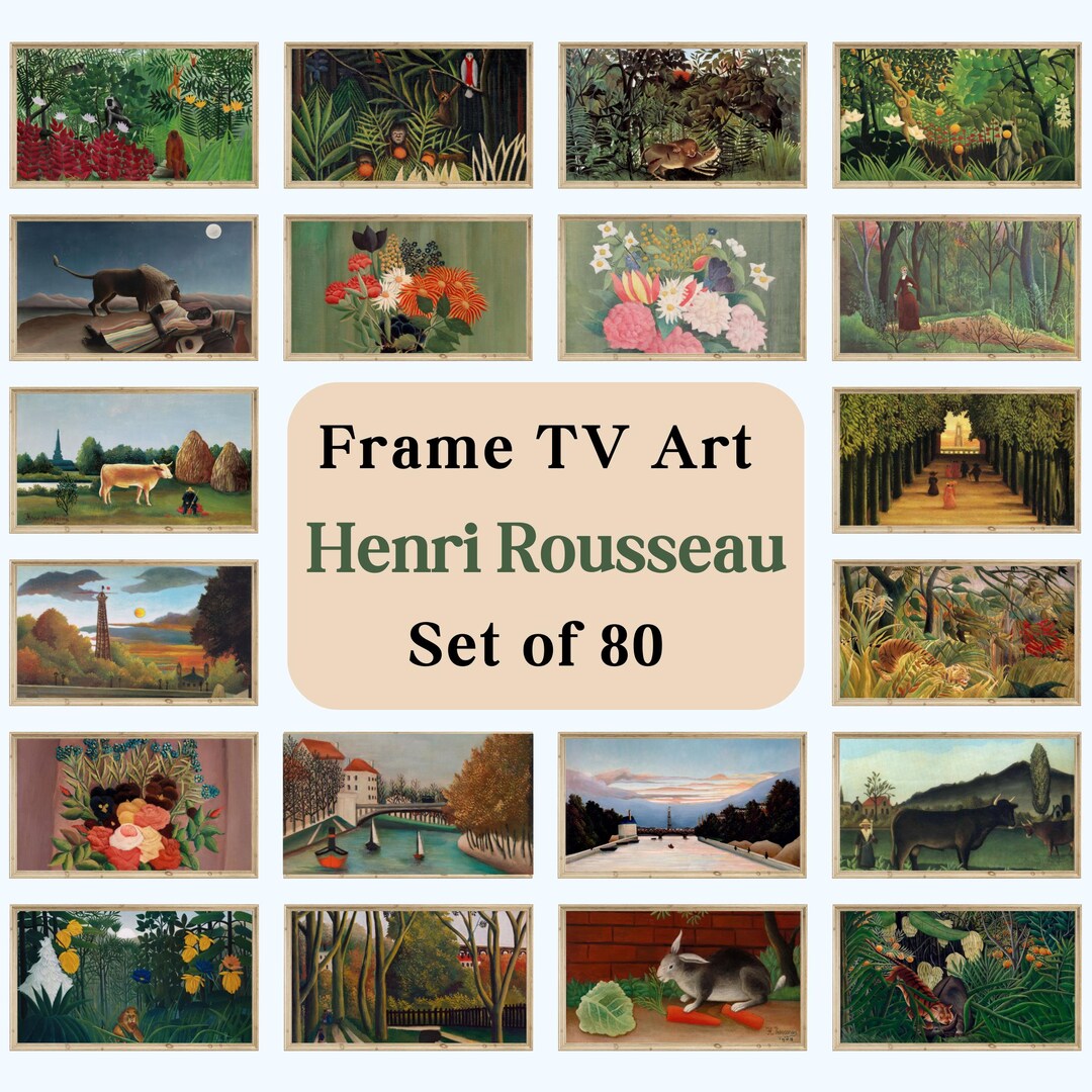Henri Rousseau Art for the Samsung Frame TV, Set of 80 Digital Download ...