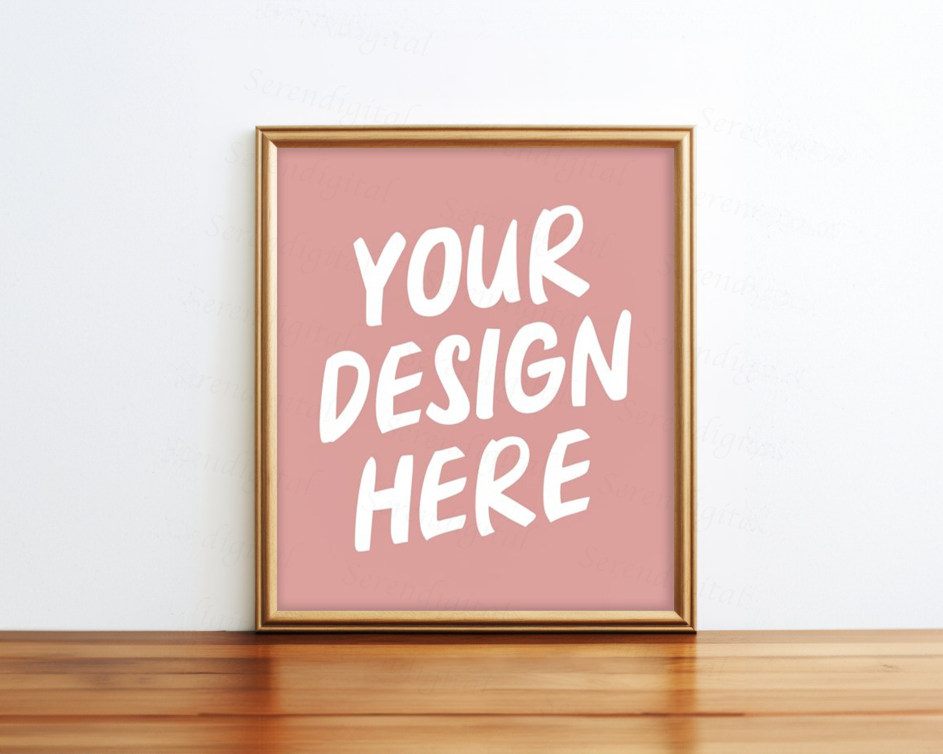 Serendigital Mockups: 4x5 Gold Frame Wallart Mockup 4K Photoshop PSD ...