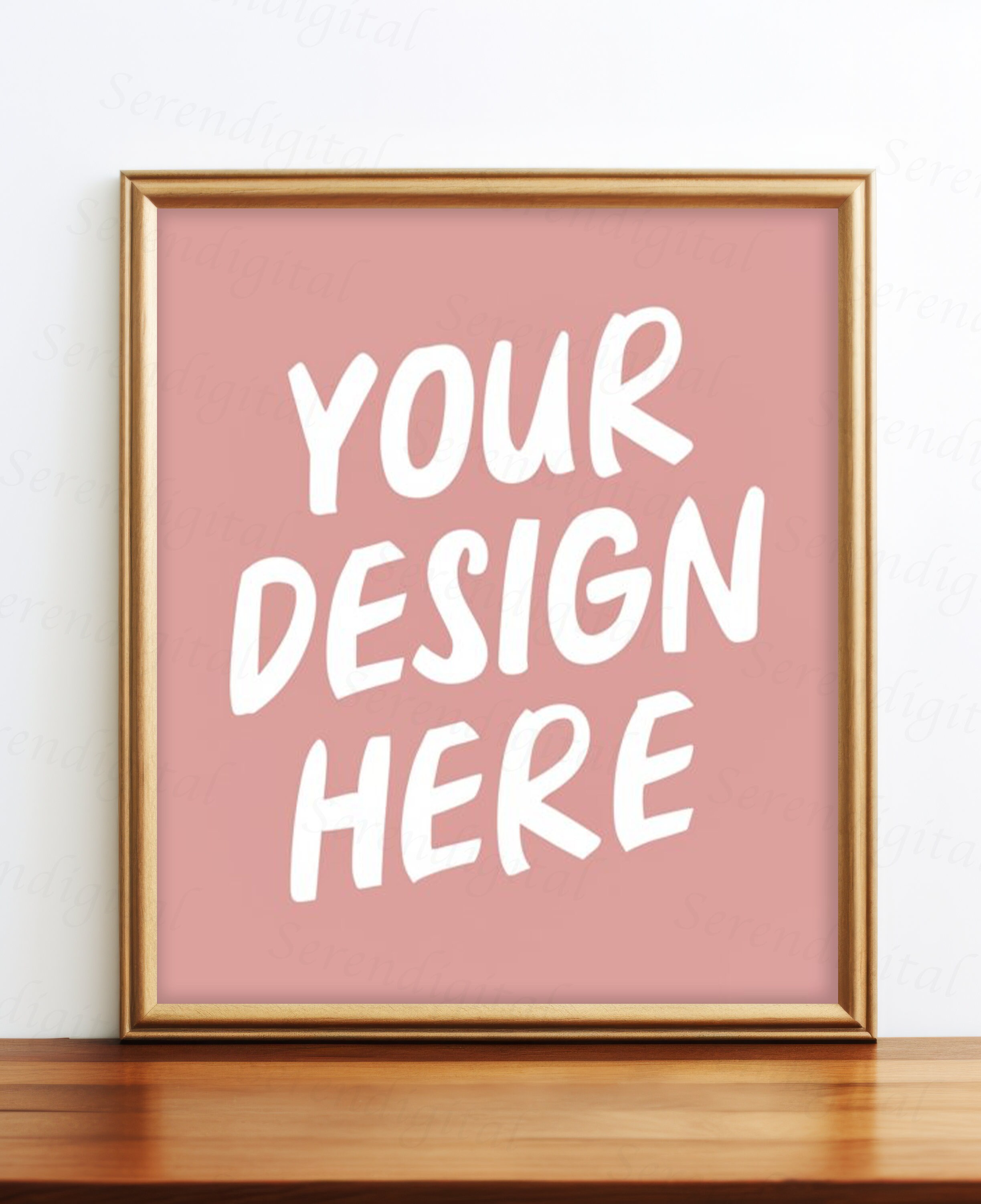 Serendigital Mockups: 4x5 Gold Frame Wallart Mockup 4K Photoshop PSD ...