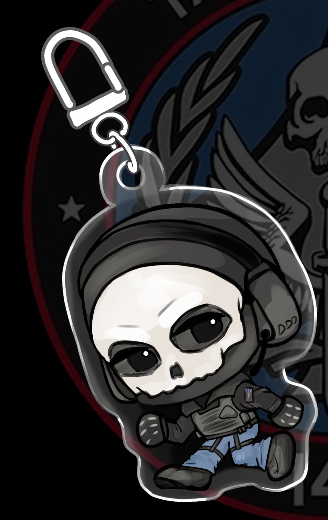 Chibi Simon ghost Riley Acrylic Charm - Etsy