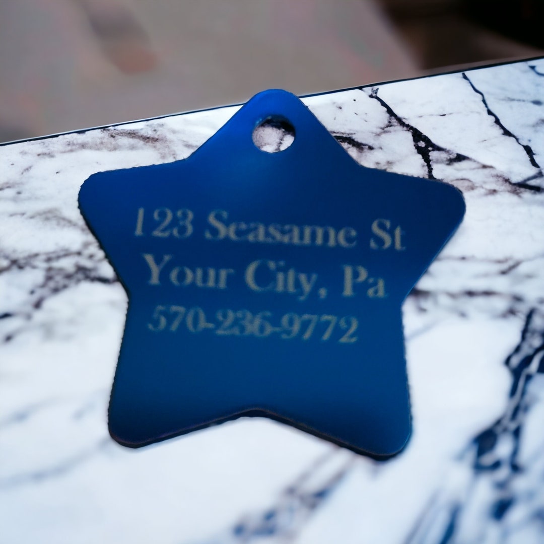 Custom Star Pet Name Tags - Personalized Accessories for Pet Owners and ...