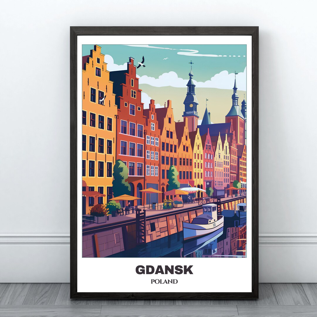 Gdansk Printable Travel Poster - Poland Travel Print - Insta Download ...