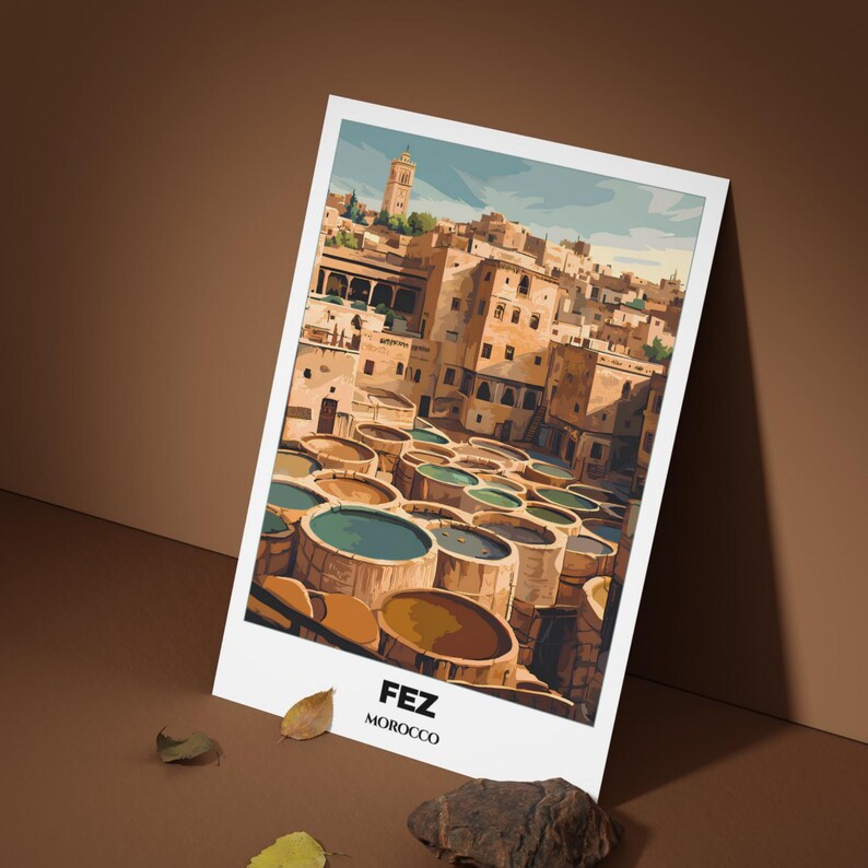 Fez Travel Printable Poster Morocco Travel Poster Citycape Painting ...
