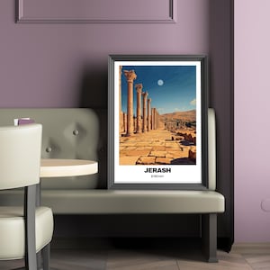 Jerash Travel Printable Poster - Jordan Travel Poster - Cityscape ...