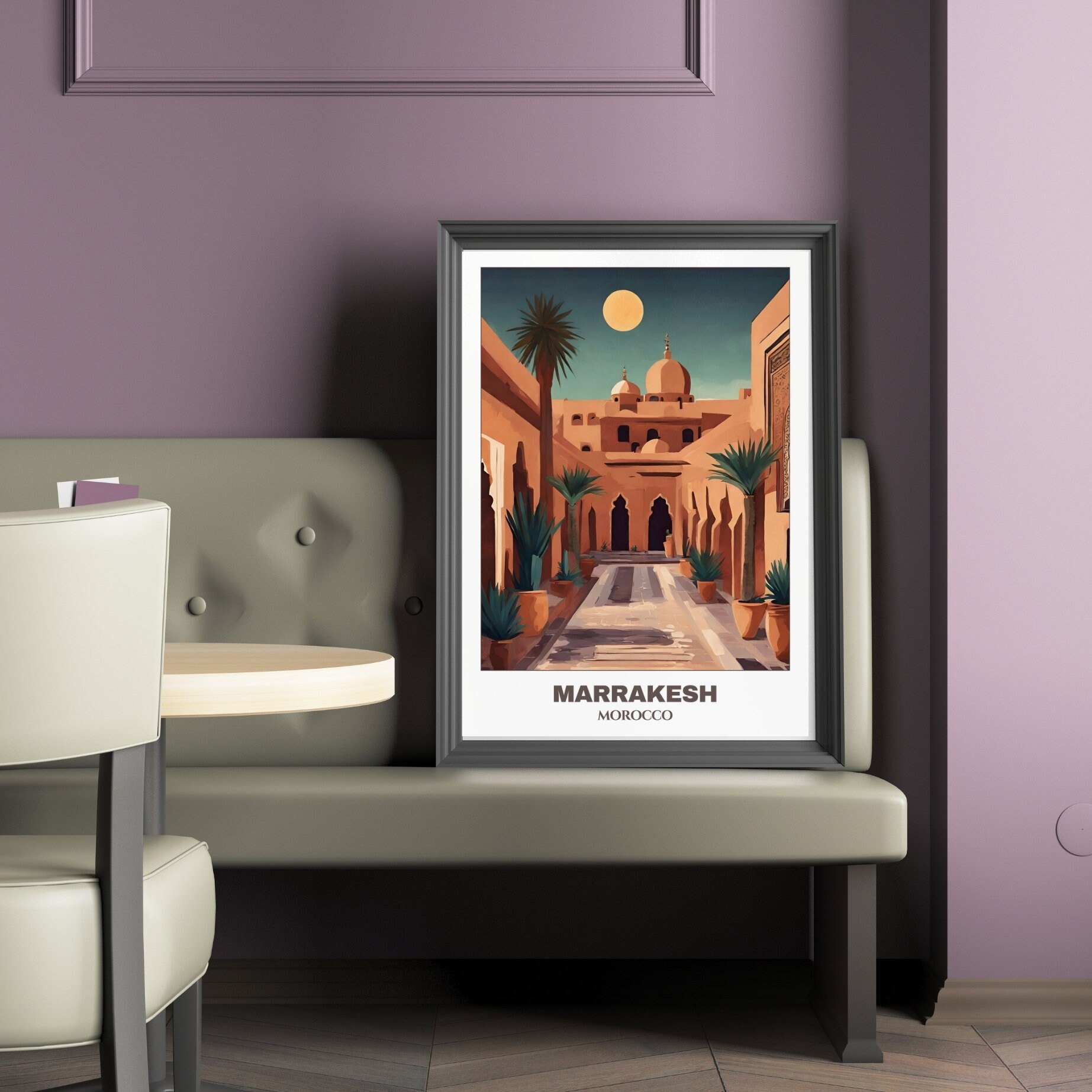 Marrekesh Travel Printable Poster - Morocco Travel Poster - Cityscape ...